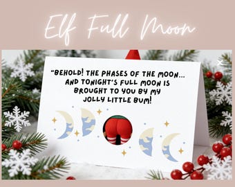 Printable Elf Moon Phases Props, Elf Moon Phases Scene, Elf School ...