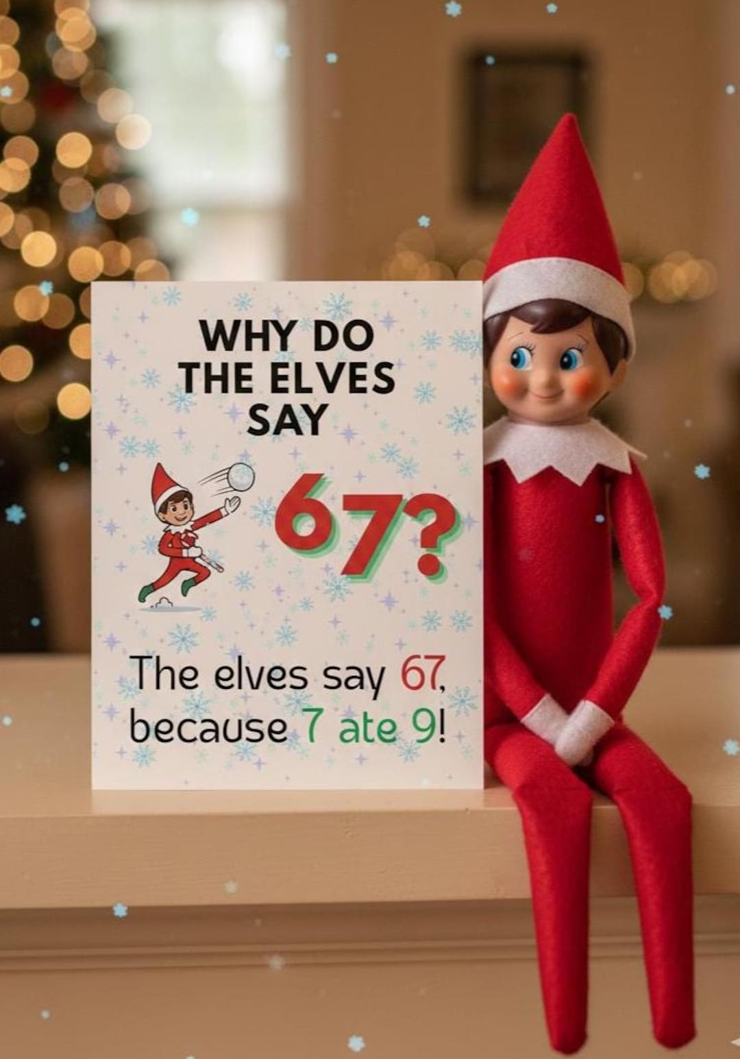 67 Elf Printable Prop, Elf Letter for 67, Trending Meme Christmas Ideas ...