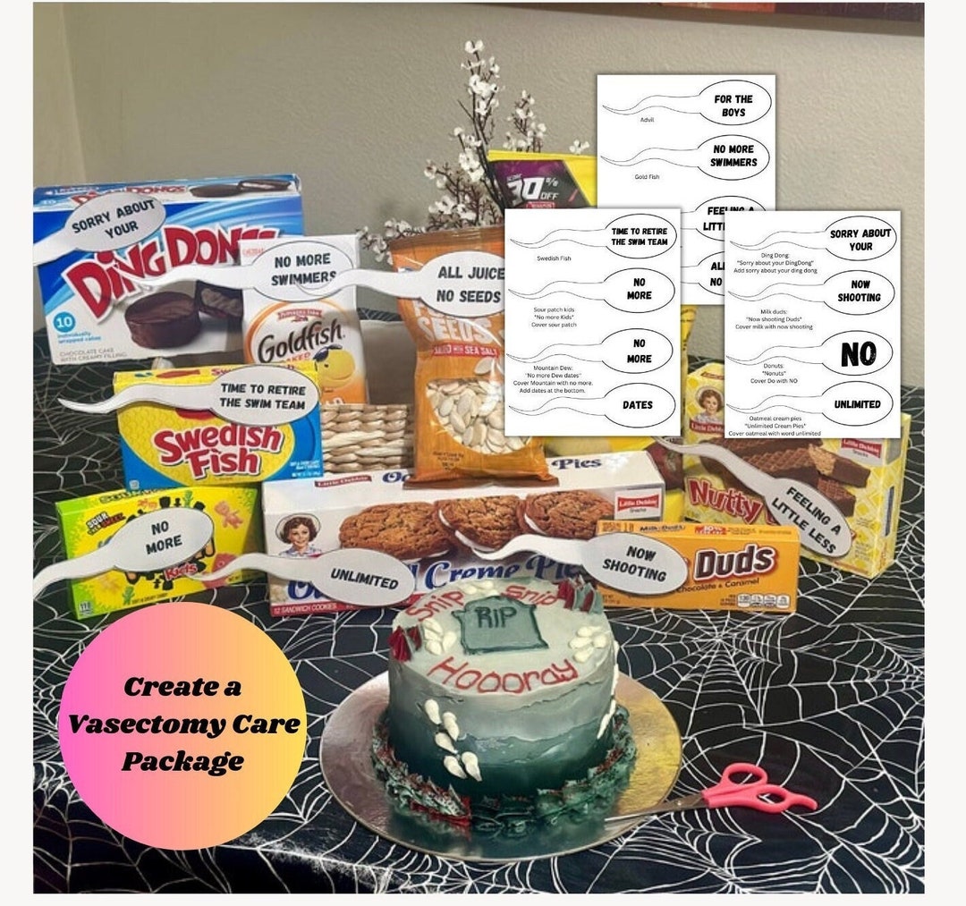 Vasectomy Care Package Template, Vasectomy Gift Basket, Vasectomy Sperm ...