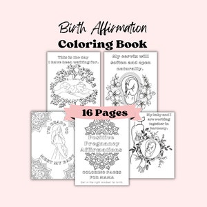 Birth Affirmation Coloring Pages Pregnancy Coloring Book - Etsy
