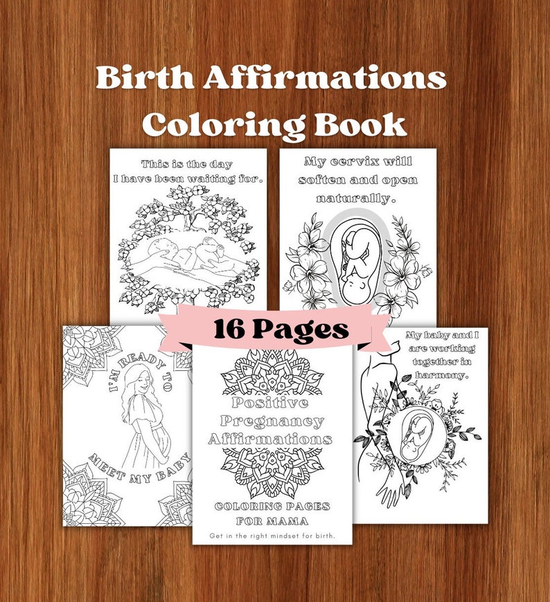 Birth Affirmation Coloring Pages Pregnancy Coloring Book - Etsy