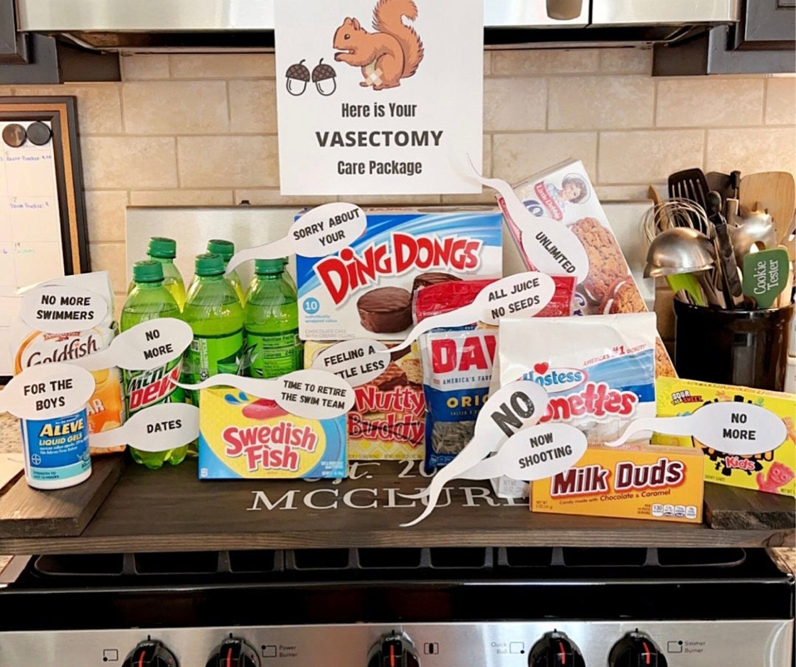 Vasectomy Care Package Template, Vasectomy Gift Basket, Vasectomy Sperm ...