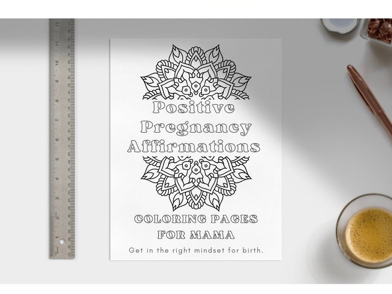 Birth Affirmation Coloring Pages Pregnancy Coloring Book - Etsy