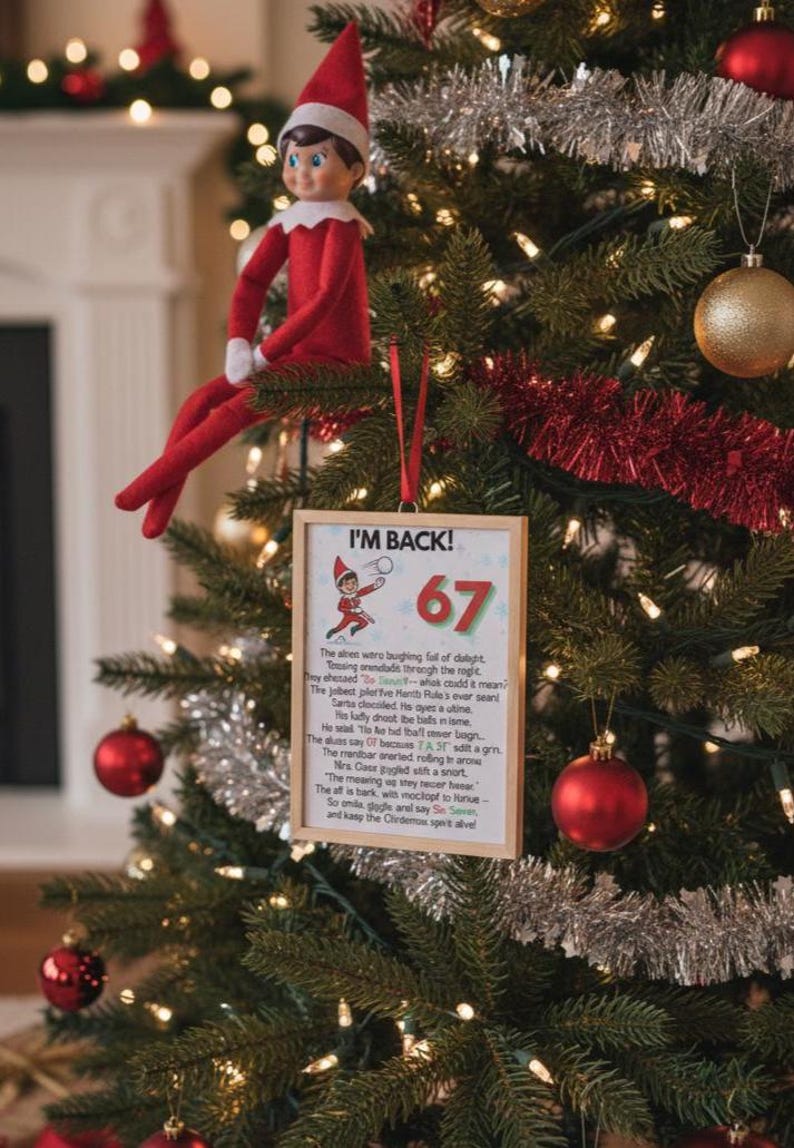 Elf Arrival 67 Letter Return Letter Christmas Elf I'm Back Elf Welcome ...