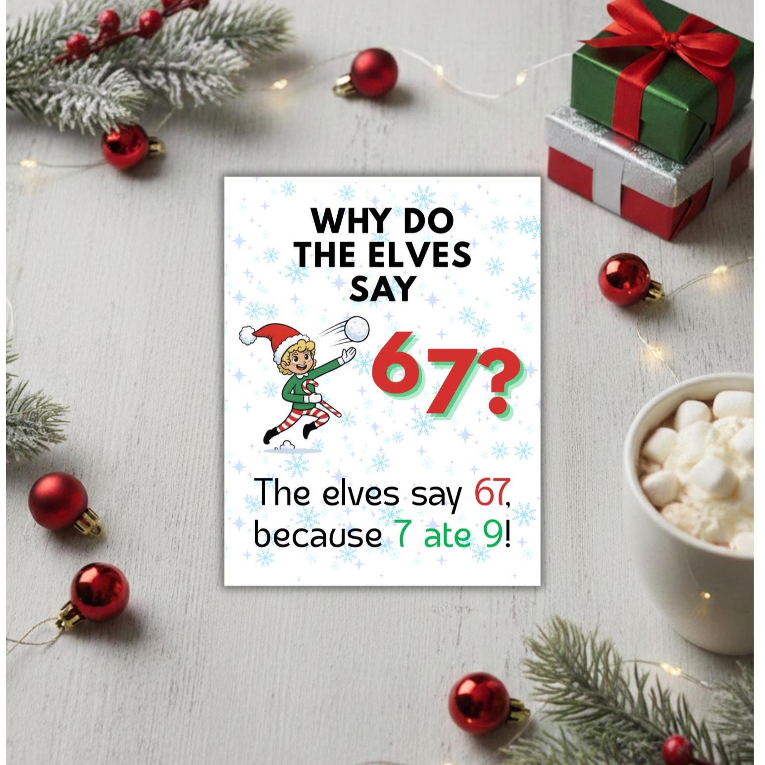67 Elf Prop, Elf Letter for 67, Trending Meme Christmas Ideas, Elf ...