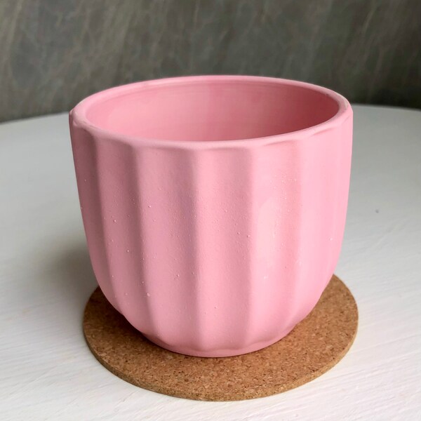 Pink Ceramic Planter - Etsy
