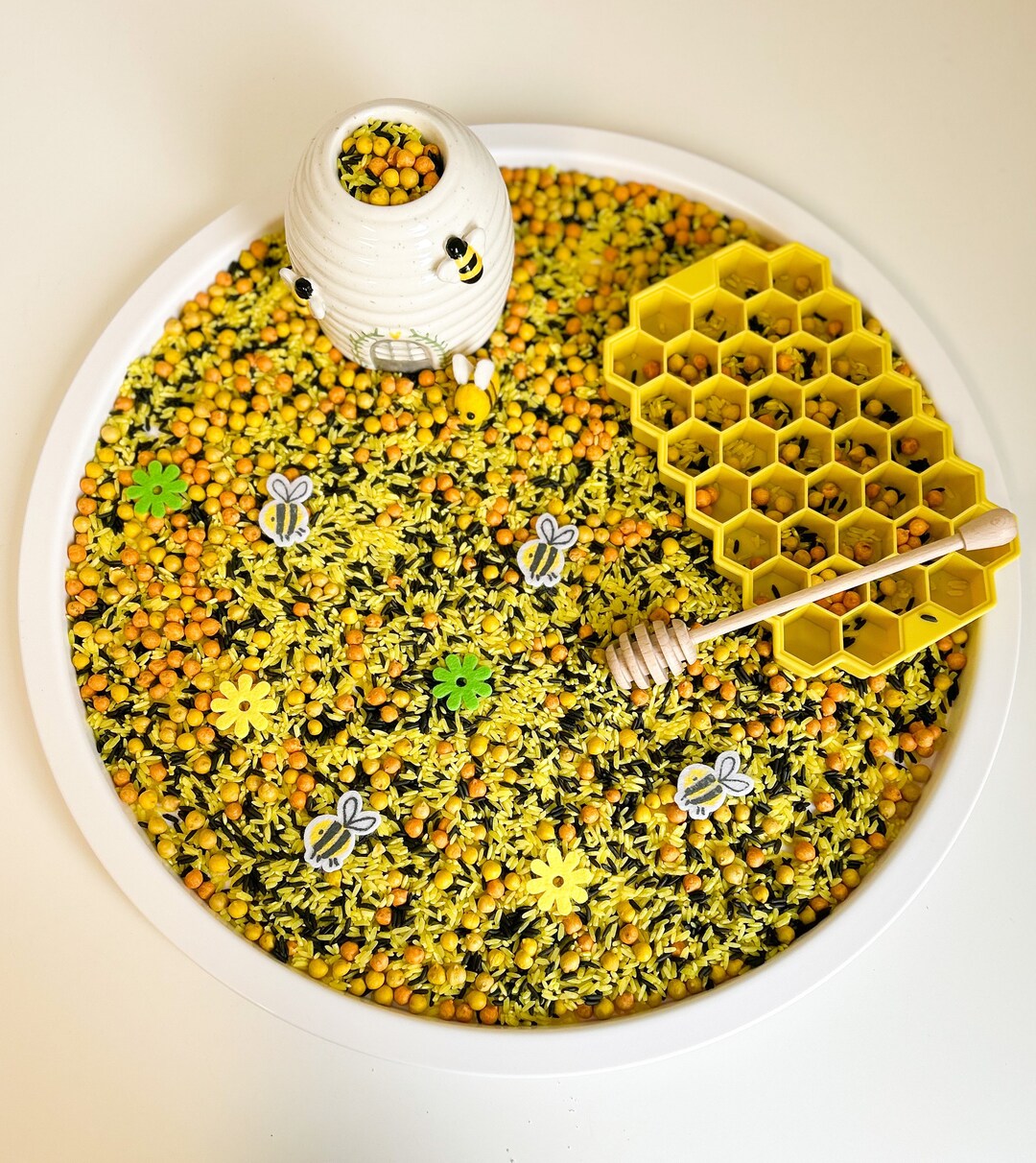Bee Sensory Mix up Sensory Rice Chickpeas Sensory Bins - Etsy UK