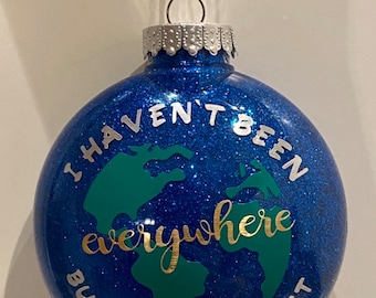 World Globe Christmas Tree Topper, Travel Tree Topper, World Map Tree ...