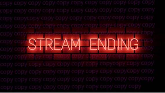 Twitch Stream Ending Neon Screen for Streamers | Etsy