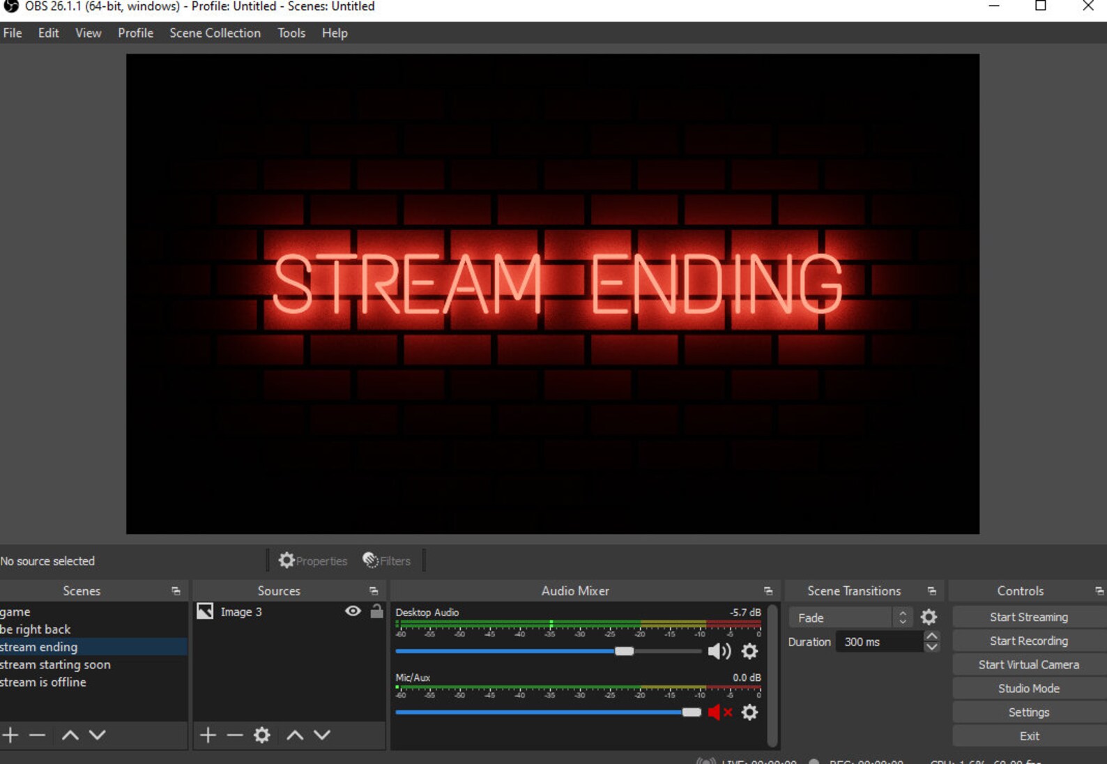 Twitch Stream Ending Neon Screen for Streamers | Etsy