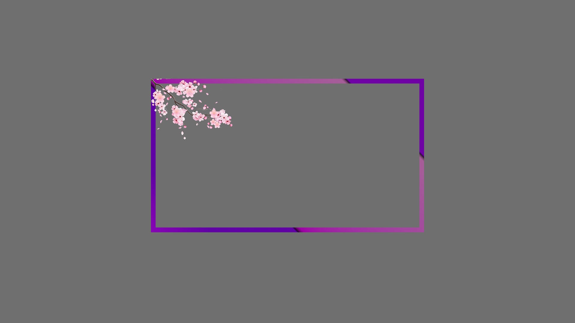 Twitch webcam animated overlay WEBM file cherry blossom pink | Etsy
