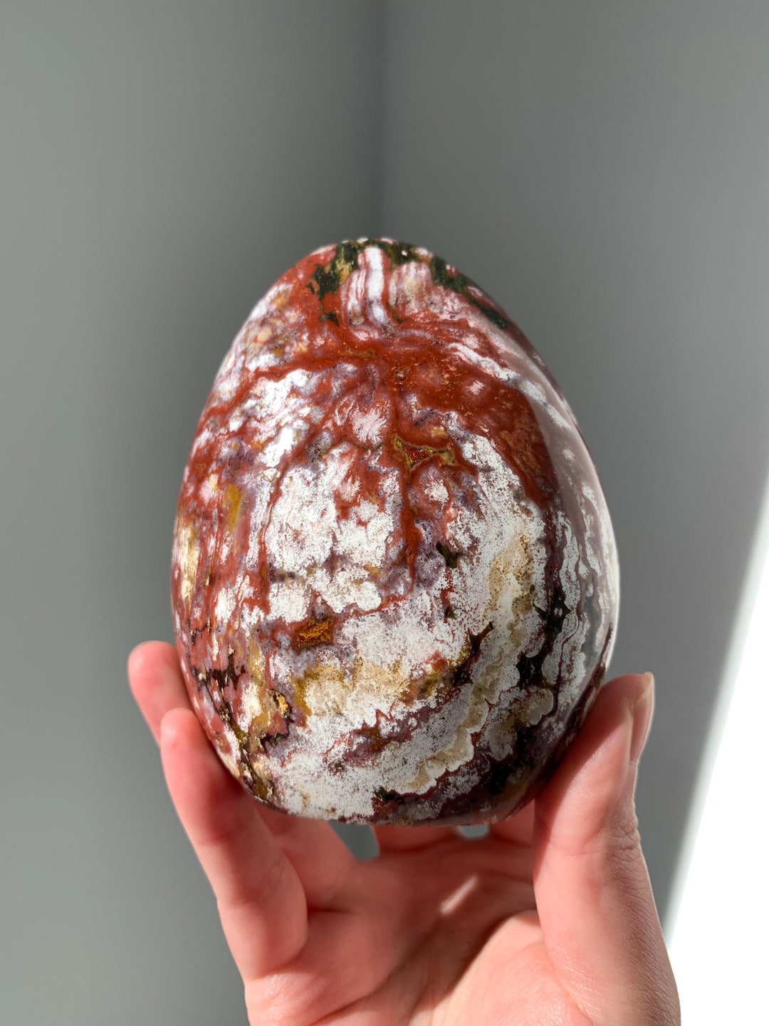 RED ORBICULAR Ocean Jasper Freeform Red Ocean Jasper With White Spots ...