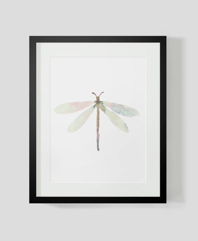 Dragonfly Wall Art Dragonfly Watercolor Dragonfly Print - Etsy