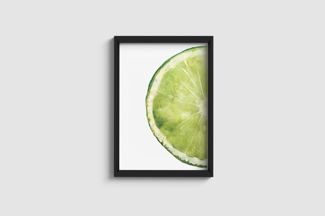 Watercolor Lime, Kitchen Wall Art, Lime Print, Lime Decor, Kitchen ...
