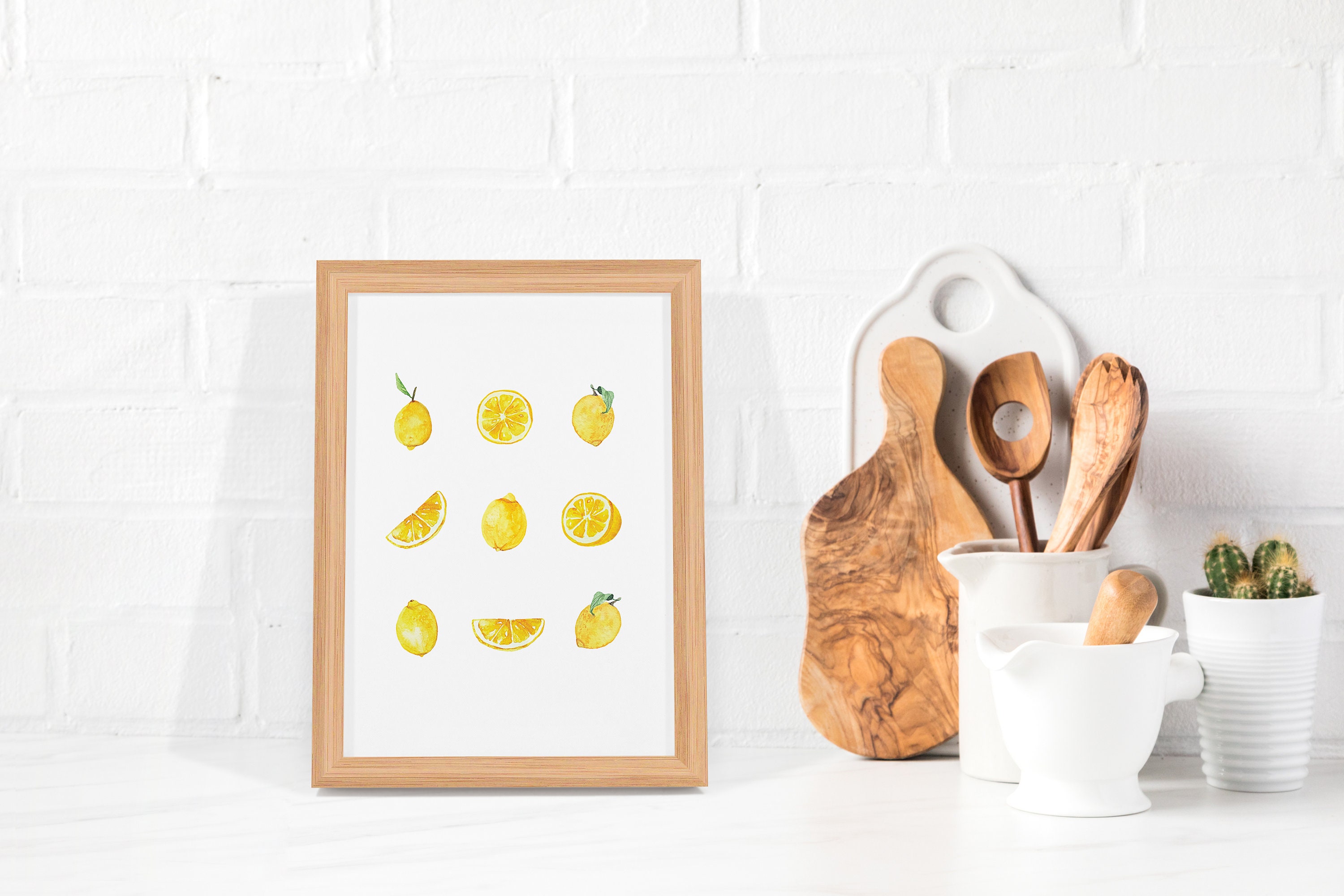 Watercolor Lemon, Kitchen Wall Art, Lemon Print, Lemon Decor, Kitchen ...