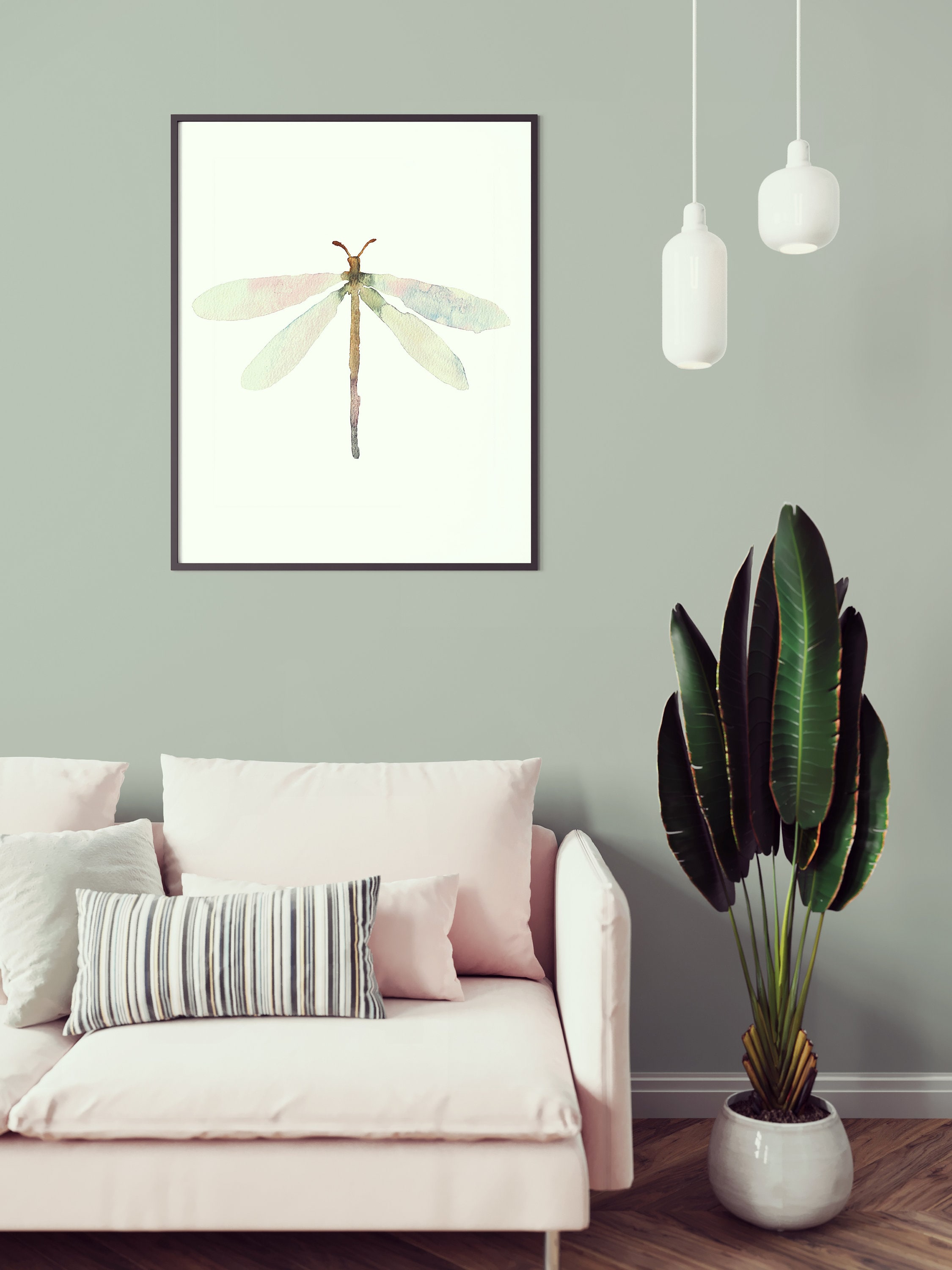Dragonfly Wall Art, Dragonfly Watercolor, Dragonfly Print, Nursery ...