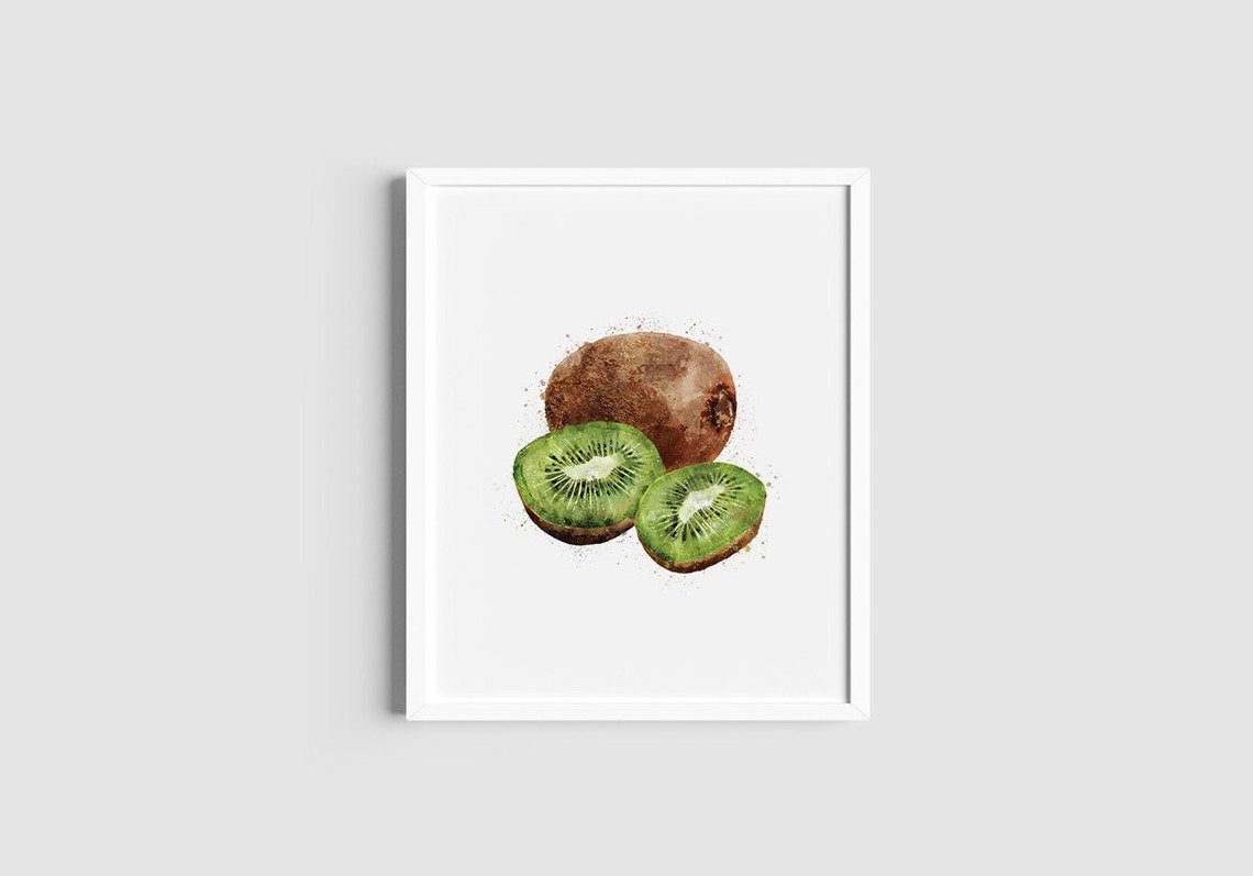Watercolor Kiwi Art Print, Kiwi Wall Art, Kiwi Painting, Kiwi Print ...