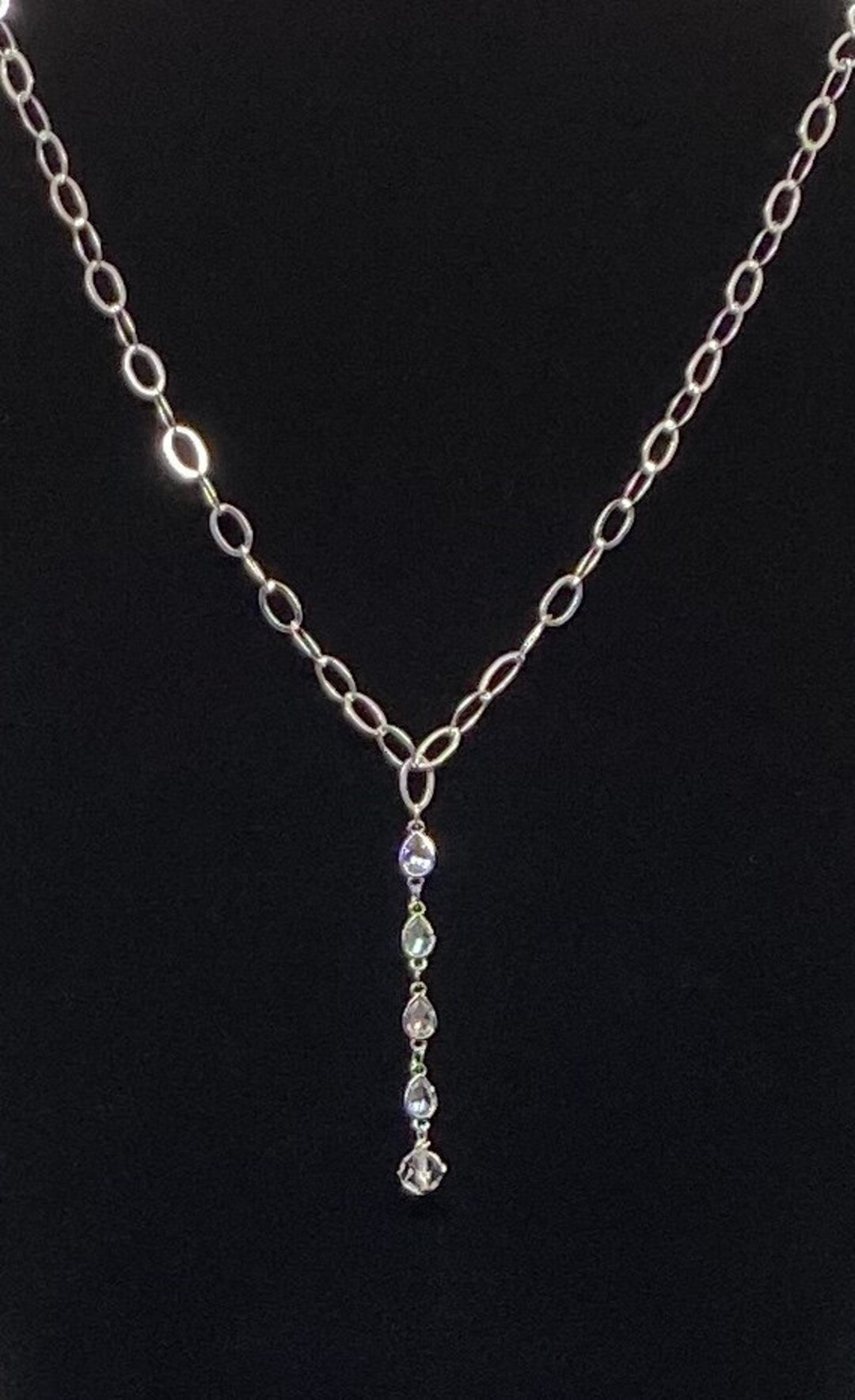 Simple Elegance is Exuded by This Sterling Silver Lariat Style Necklace ...