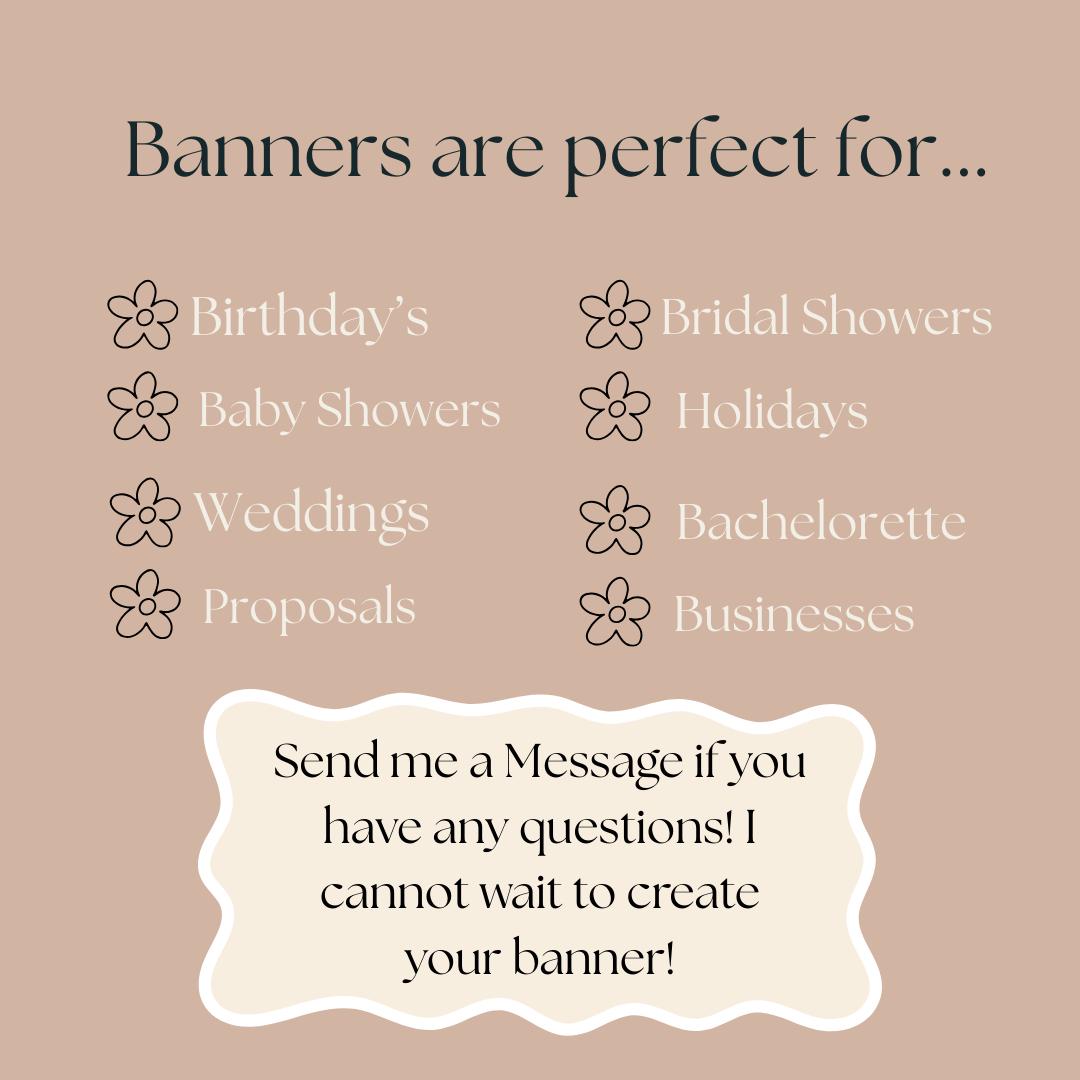Custom Painted Banners for Parties and Events - Baby Shower ...