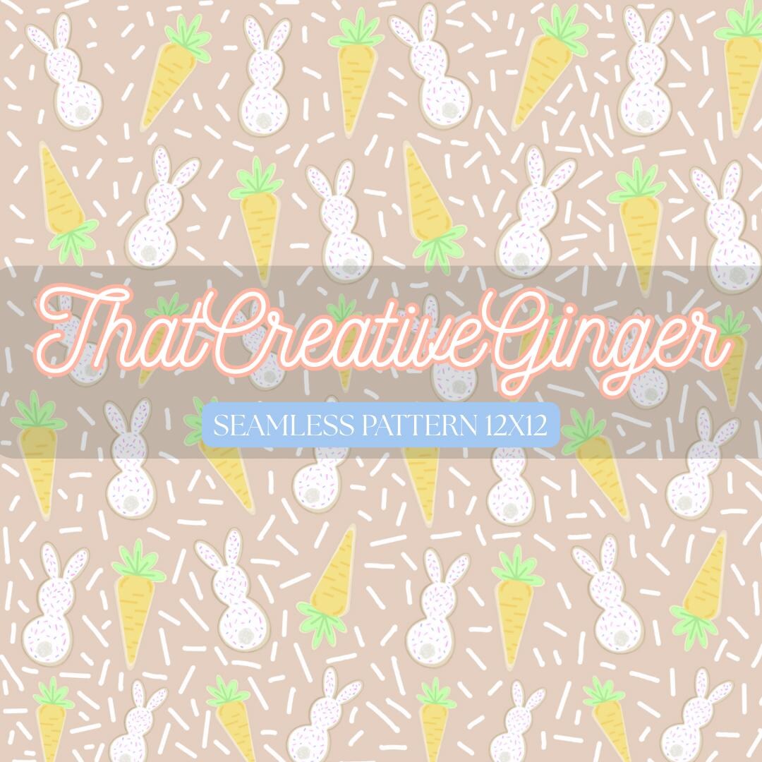 Easter Spring Cookie Repeating Seamless Pattern, Commercial Use, Spring ...