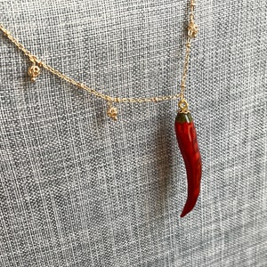Handmade Pepper Chili Necklace, Red Chili Pepper Necklace, Nature ...