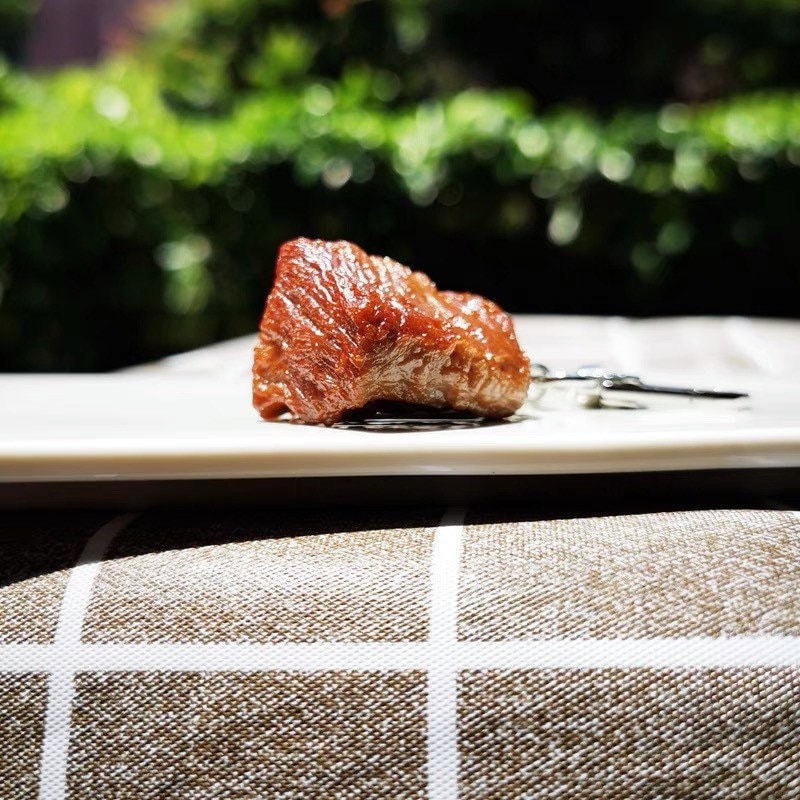 Realistic Braised Pork Belly Keychain, Roasted Beef Keychain, Creative ...
