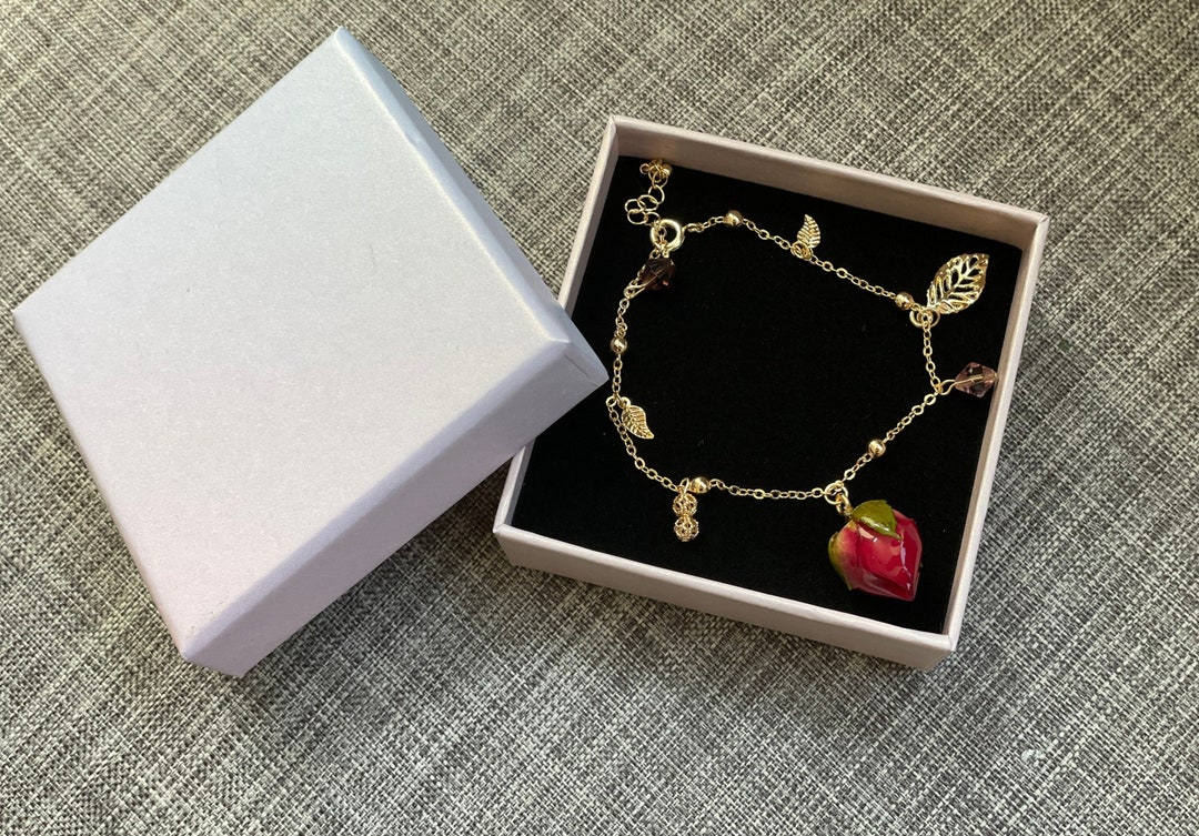 Handmade Rose Bracelet, Real Rose Bracelet, Nature Inspired Jewelry ...