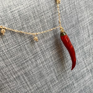 Handmade Pepper Chili Necklace, Red Chili Pepper Necklace, Nature ...