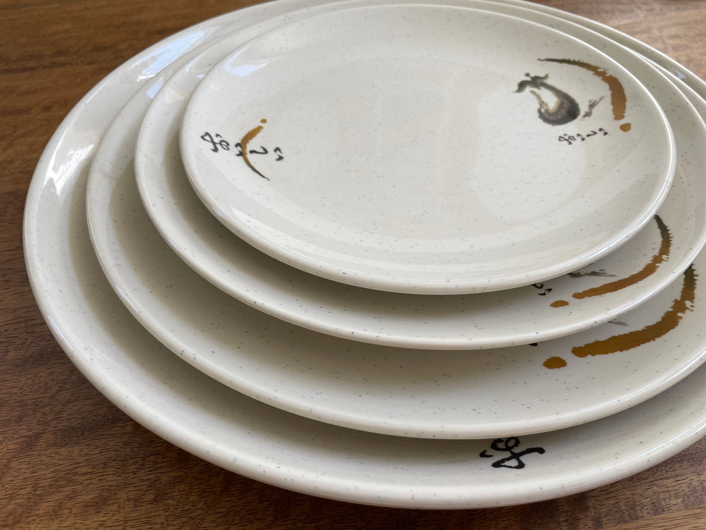 Japanese Melamine Dinnerware Set 5 Pieces, Dining Plates, Melamine ...