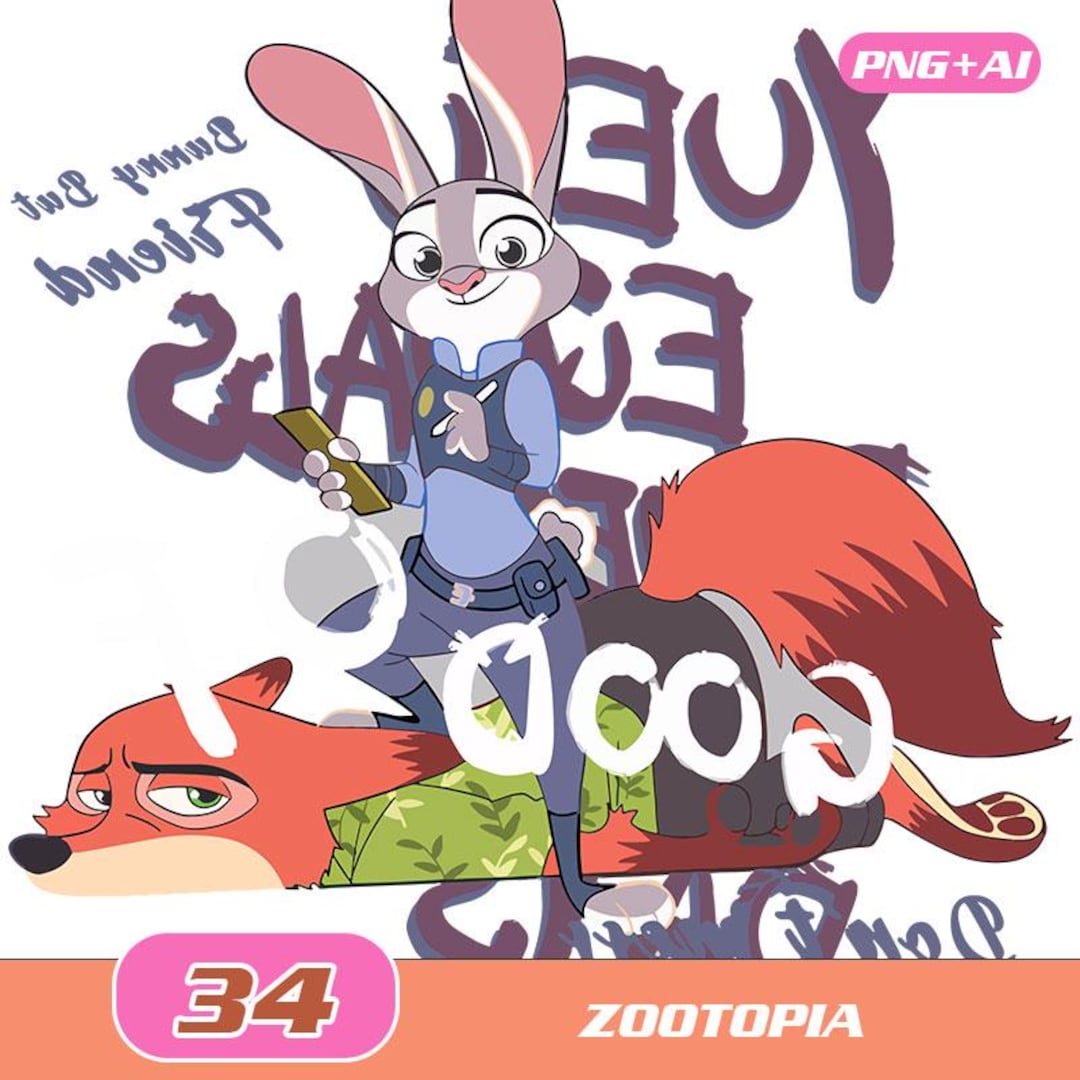 Zootopia PNG File, Judy and Nick Clipart, Vector High Resolution ...