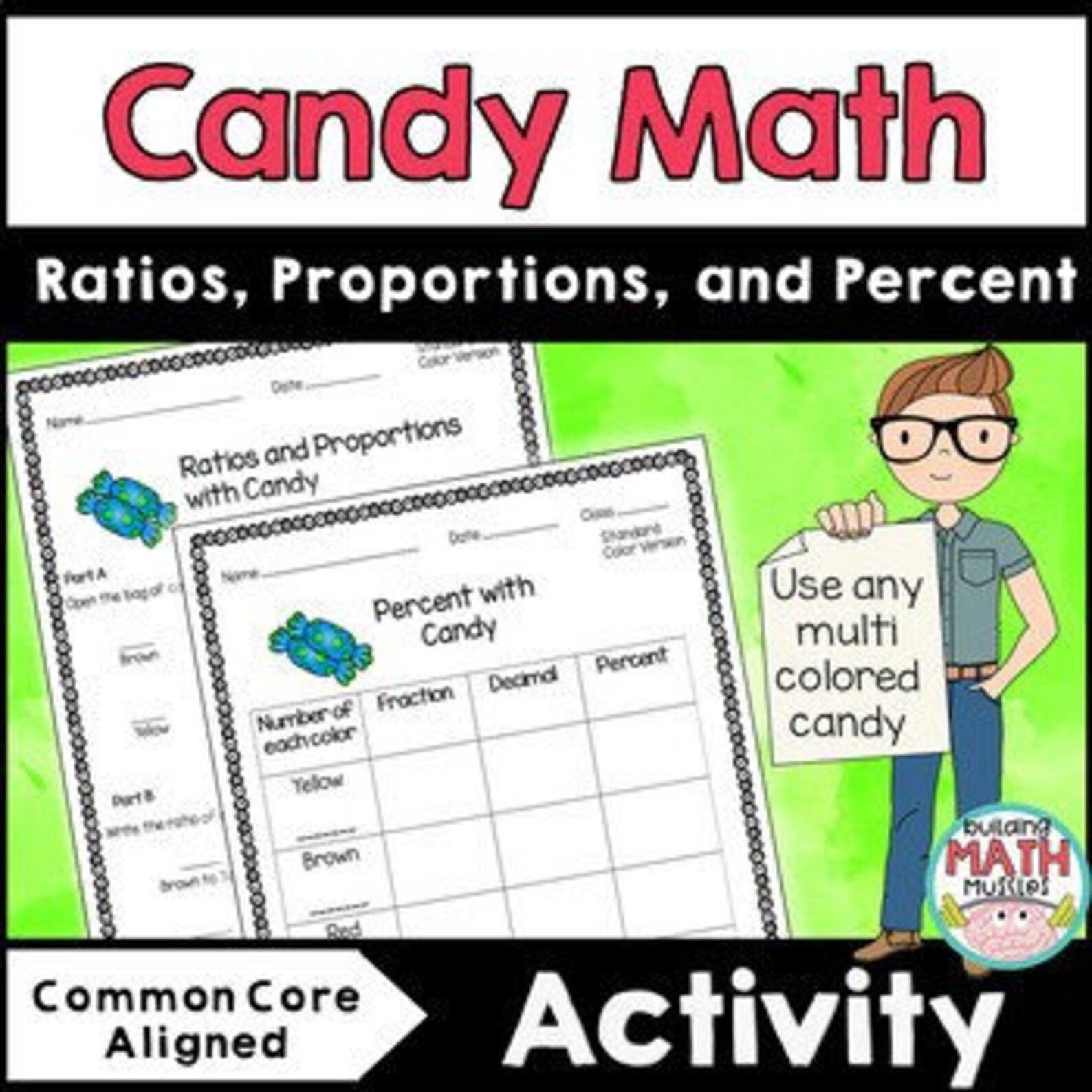 Candy Math Activity With Ratios, Proportions, Percent and Probability ...