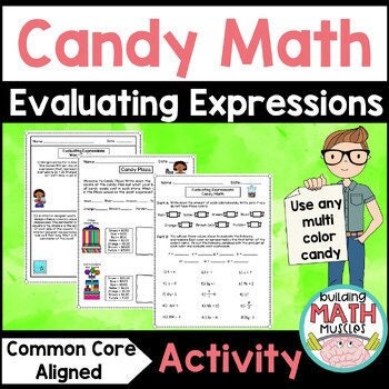 Candy Math Activity - Evaluating Expressions - Etsy