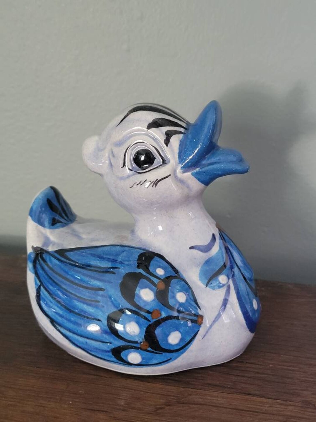 Vintage Mexican Folk Art Blue Ceramic Duck - Etsy Österreich