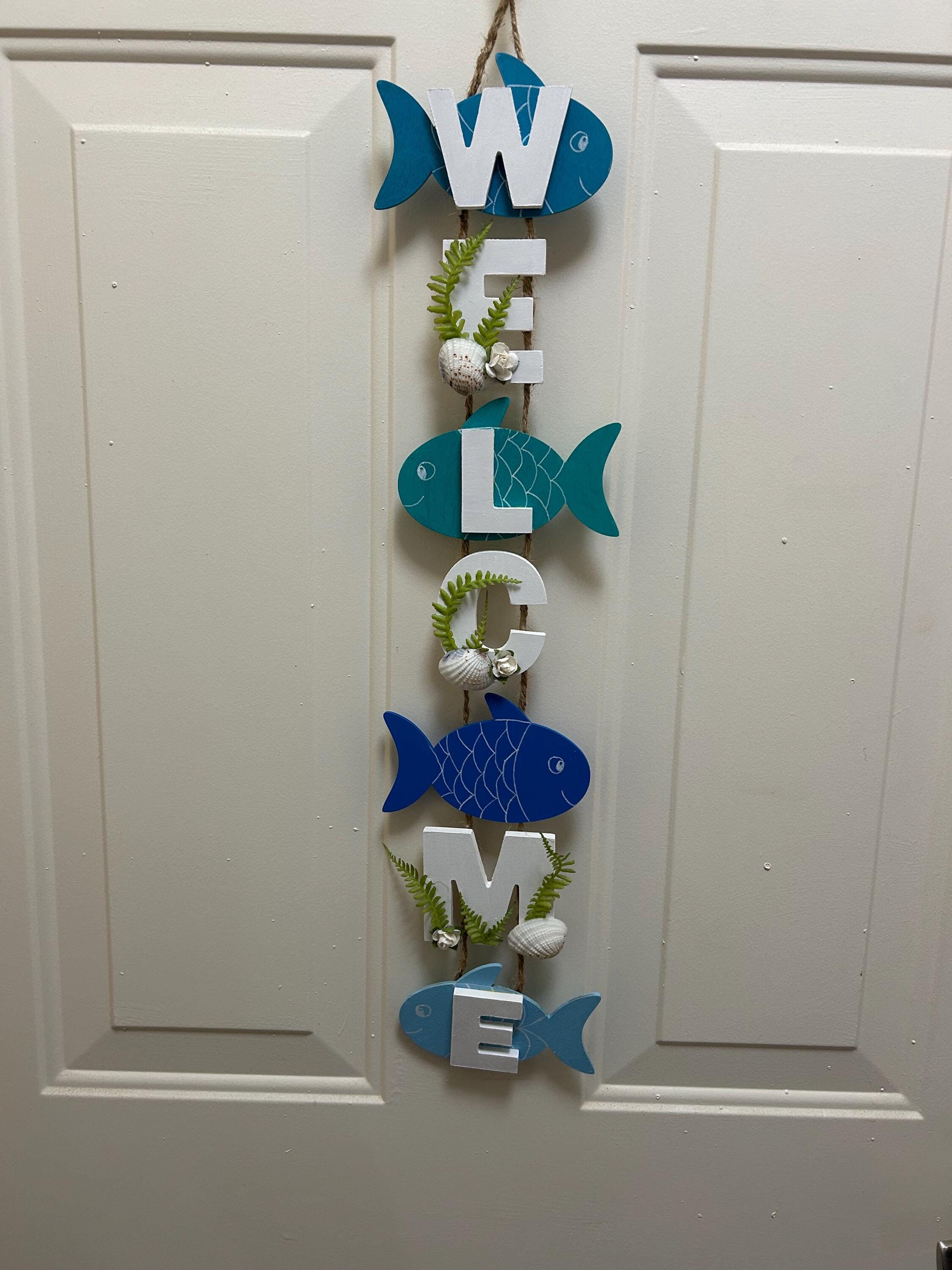 Fish Wooden Welcome Sign - Etsy