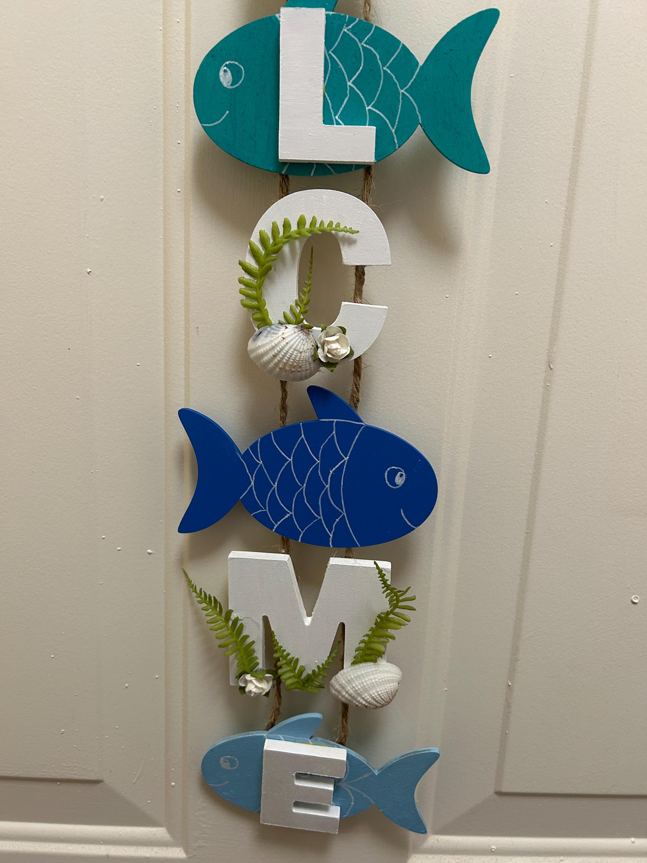 Fish Wooden Welcome Sign - Etsy