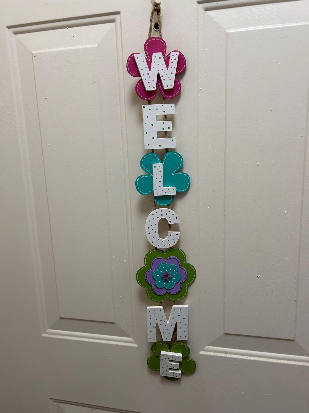 Flower Shape Welcome Sign - Etsy