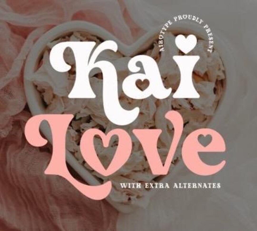 Kai Love Font New Fonts PNGS Graphic Designer Instant Download - Etsy