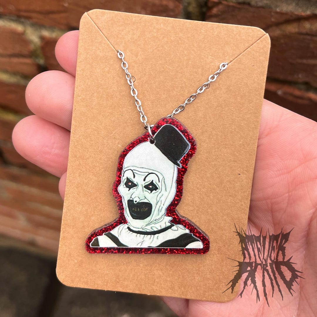 The Terrifier Glitter Necklace Horror Movie Necklace. Horror Jewellery ...