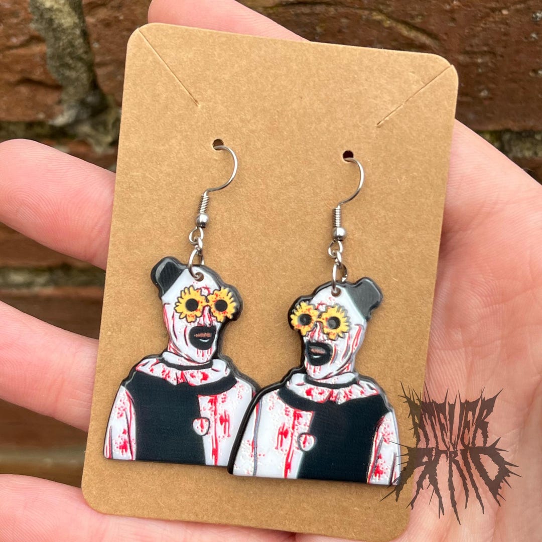 The Terrifier 2 Earrings- Slasher Horror Movie Esrrings. Halloween ...