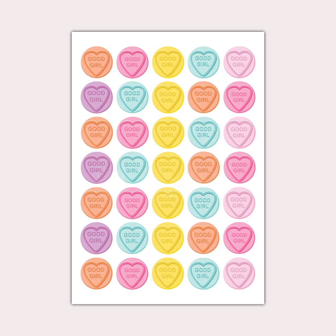 Adult Praise Sticker Sheet - Good Girl | Praise Kink | Good Girl ...