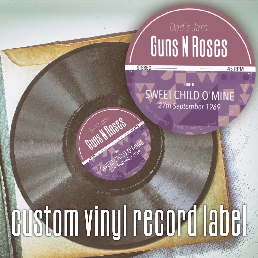 Custom Vinyl Record Label Wedding Sticker Our Song Music Gift - Etsy
