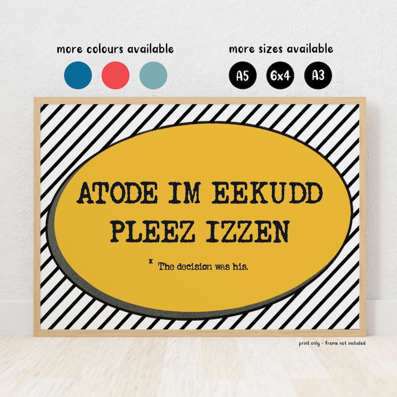 Nottingham Slang Dialect Print A5 6x4 A4 A3 Wall Art - Etsy UK