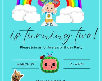 Coco Melon Invite - Etsy