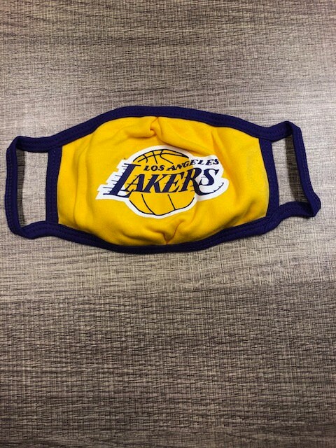 Lakers Face Mask 100% Cotton, Reusable, Washable, Breathable, Los ...