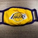 Lakers Face Mask 100% Cotton, Reusable, Washable, Breathable, Los ...