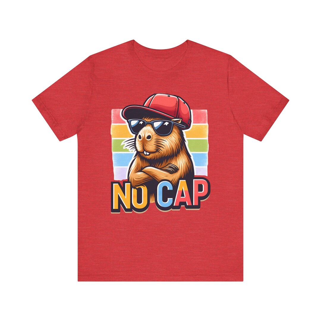 No Cap, Capybara, Unisex, Jersey Short Sleeve Tee - Etsy