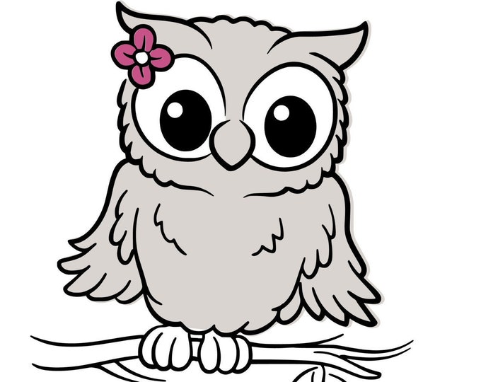 Lenchicks Owl Plot File SVG Silhouette Cameo for Flex Foil or Vinyl - Etsy