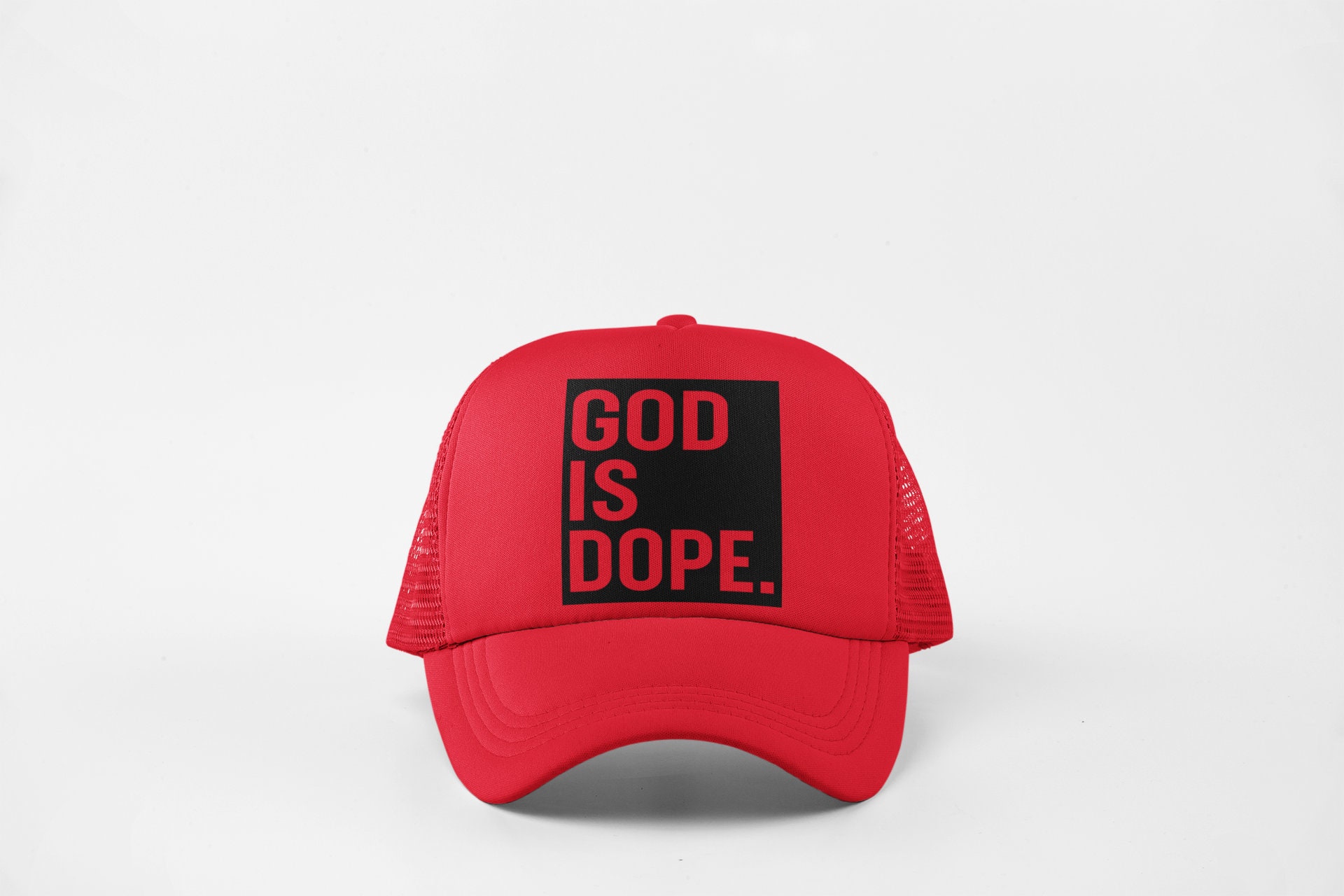 Red God is Dope Trucker Hat - Etsy