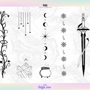 ACOTAR PNG Stencils - Etsy