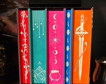 ACOTAR Ombre Sky Hardcover Set Books 1-5 With Beautiful Custom Sprayed ...